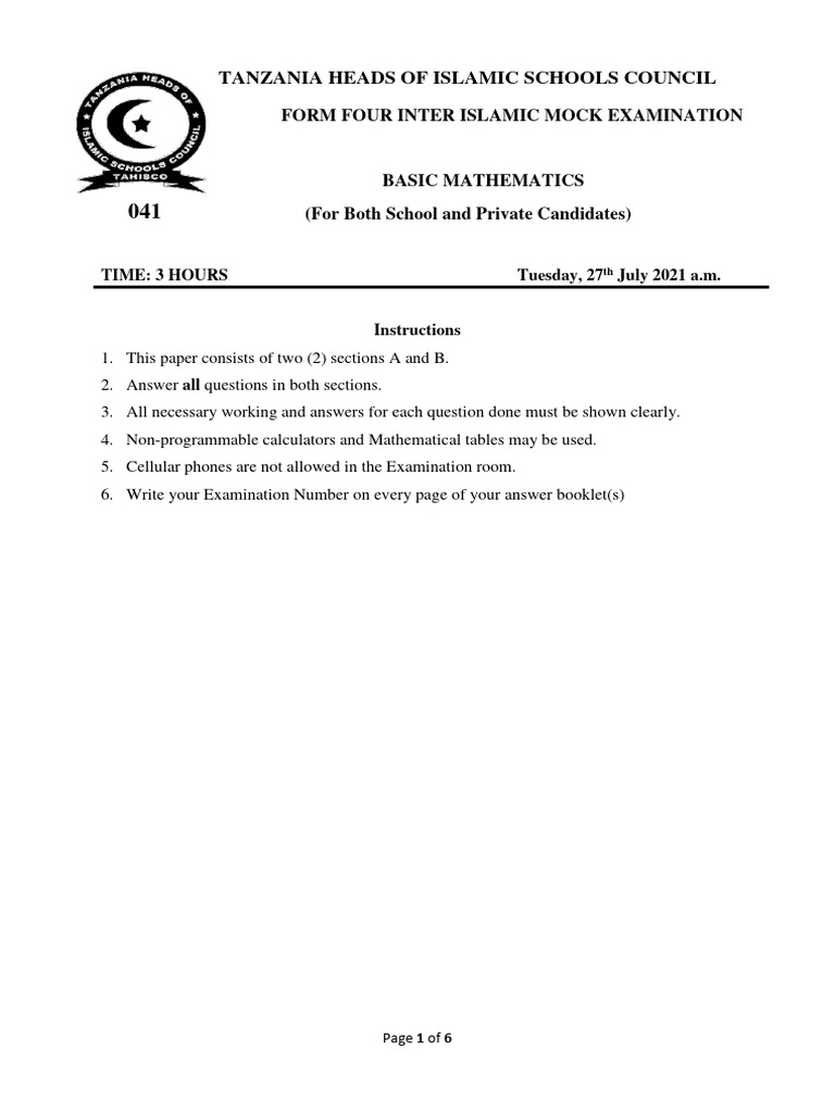 Basic Maths Form Iv | PDF | Geometry | Mathematics