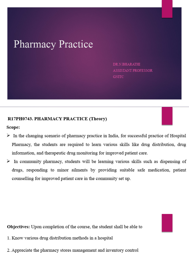 Classification of Hospital Pharmacy Practice | PDF | Pharmacy | Health Care
