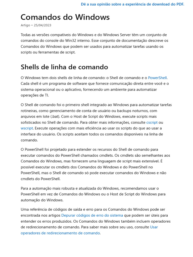 Windows Server Administration Windows Commands | PDF | Shell ...