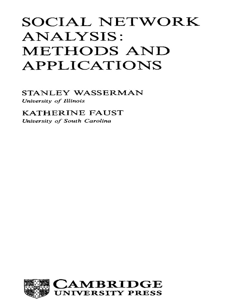 Wasserman SNA | PDF | Statistics | Graph Theory