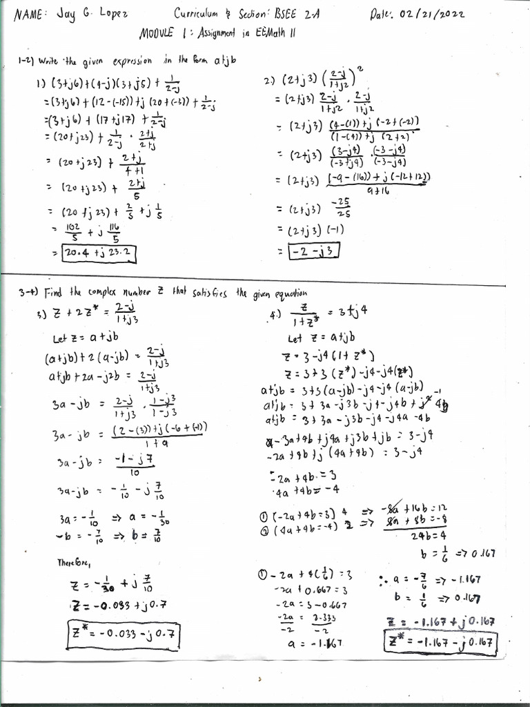 Lopez, Jay BSEE 2-A (MODULE 1 - Assignment) | PDF