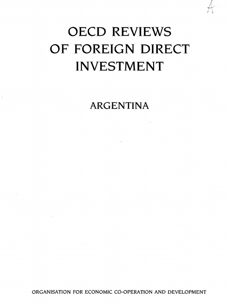 OECD Review of Foreign Direct Investment Argentina 1997 | PDF | Foreign ...