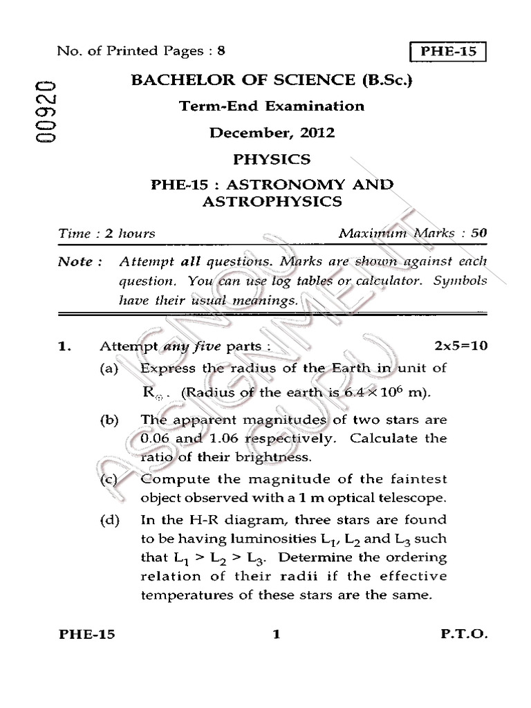 Phe-15 Eng | PDF | Stars | Sun