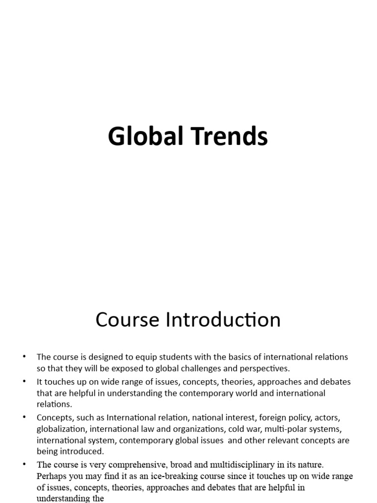 Global Trend Power Point | PDF | Globalization | International Monetary ...