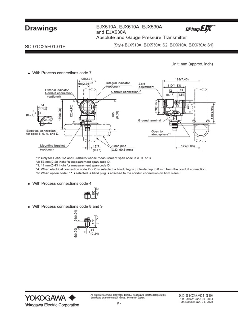 Diagrama Pit Yokogawa Ejx530a | PDF | Electronics | Equipment