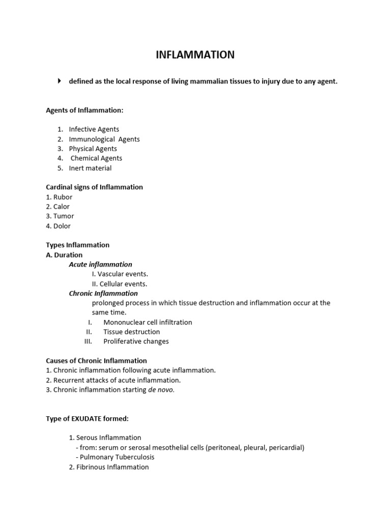 Inflammation | PDF | Inflammation | Wound Healing