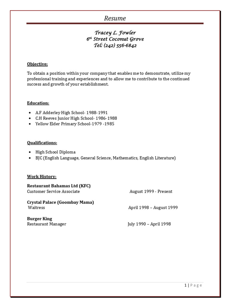 Tracey Fowler Resume | PDF