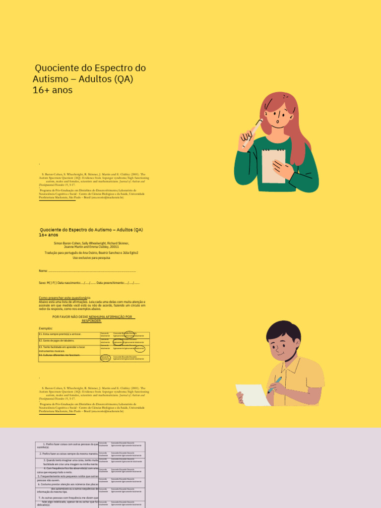 Escala AQ Para Adulto | PDF | Ciências comportamentais
