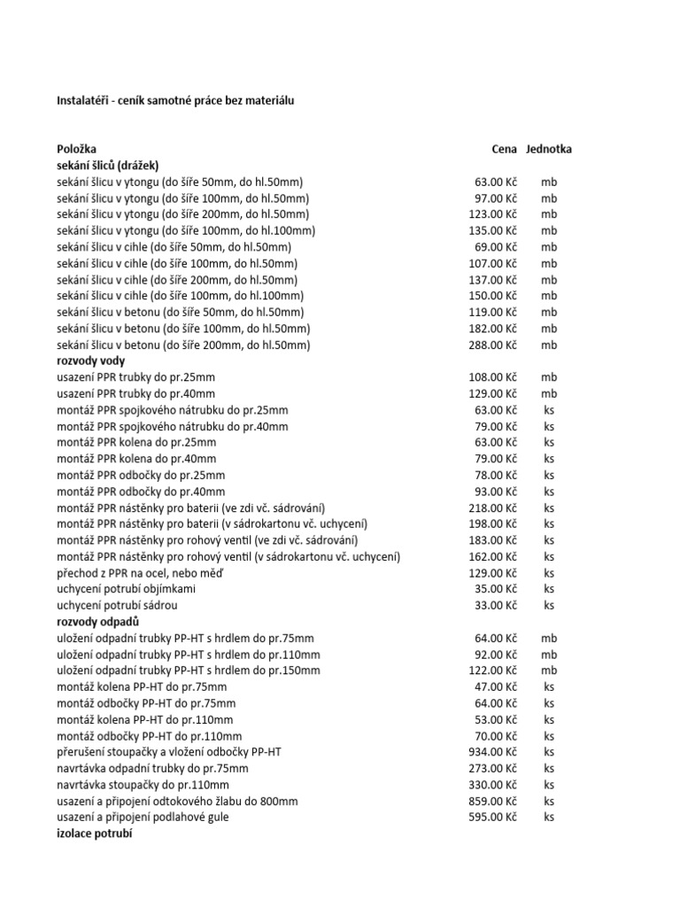Ceniky 2023 08 20 | PDF