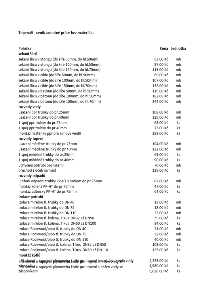 Ceniky 2023 08 20 | PDF