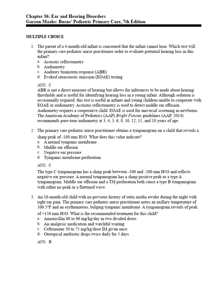 Chapter 36: Ear and Hearing Disorders Garzon Maaks: Burns' Pediatric Primary Care, 7th Edition ...