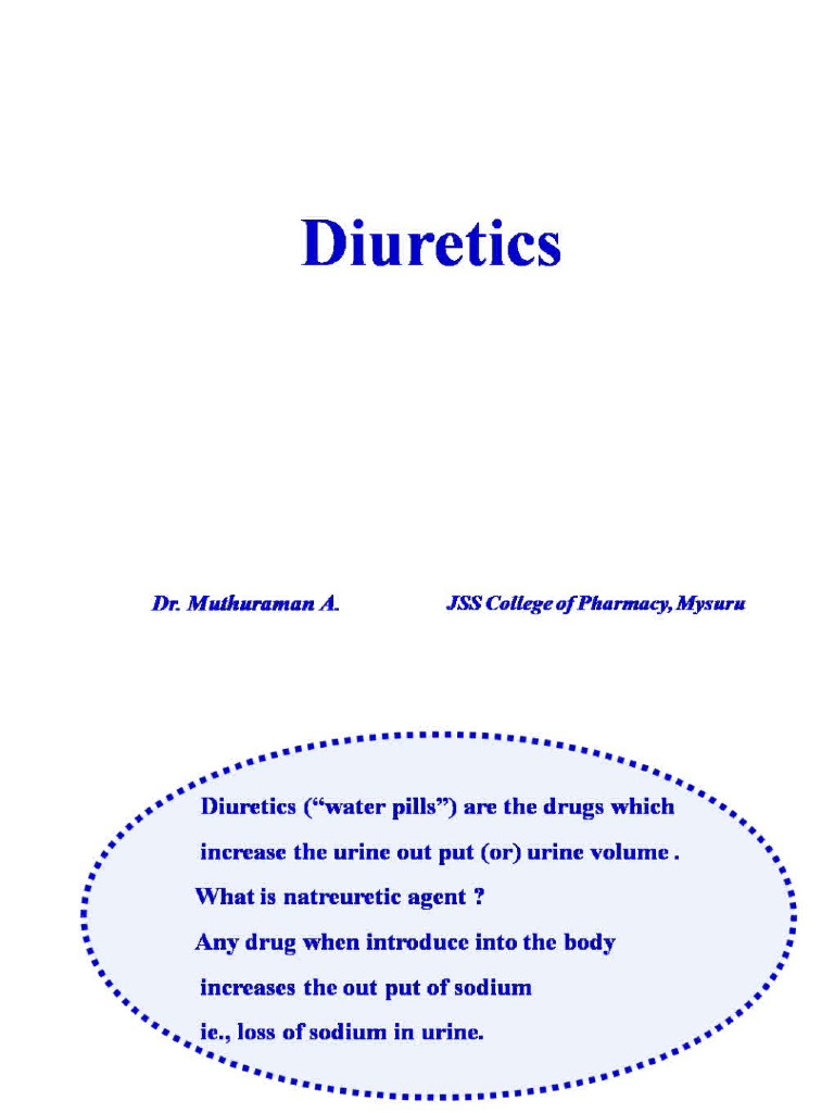 Diuretics and Antidiuretic Drugs | PDF