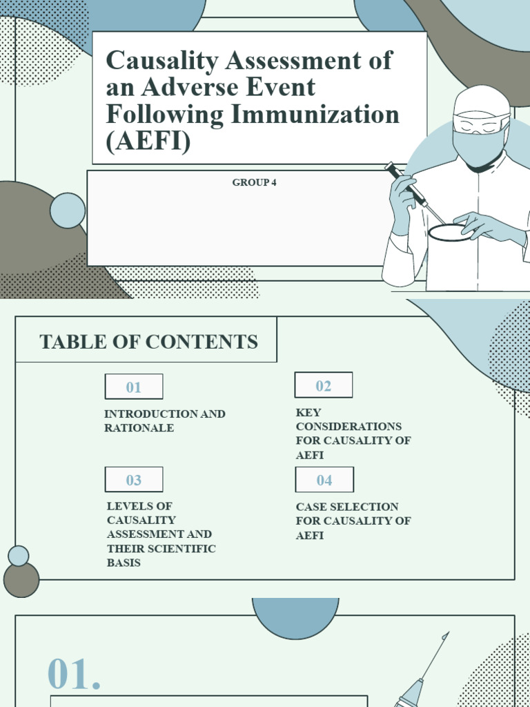 G4 - SG4 - SLI - Causality Assessment of An Adverse Event Following Immunization (AEFI) | PDF ...