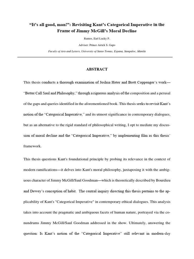 Manuscript (Ramos, Earl Lucky P.) For Submission | PDF | Philosophy