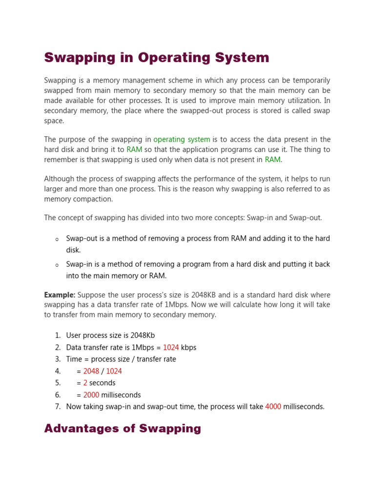 Operating System | PDF | Process (Computing) | Computer Data Storage