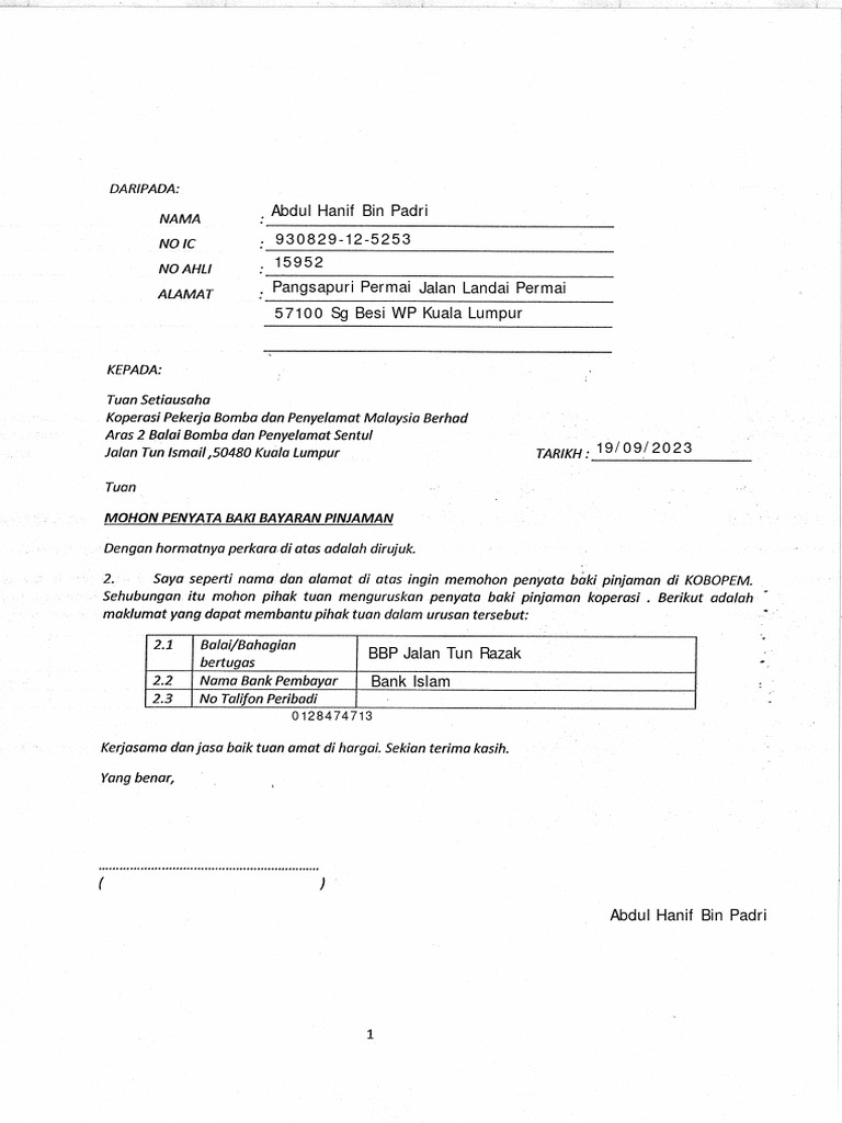 BORANG-MOHON-PENYATA | PDF