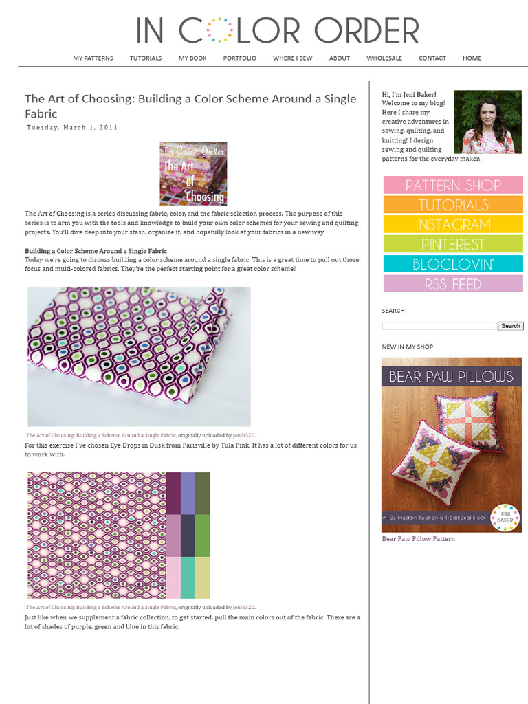 In Color Order - The Art of Choosing - Building A Color Scheme Around A ...