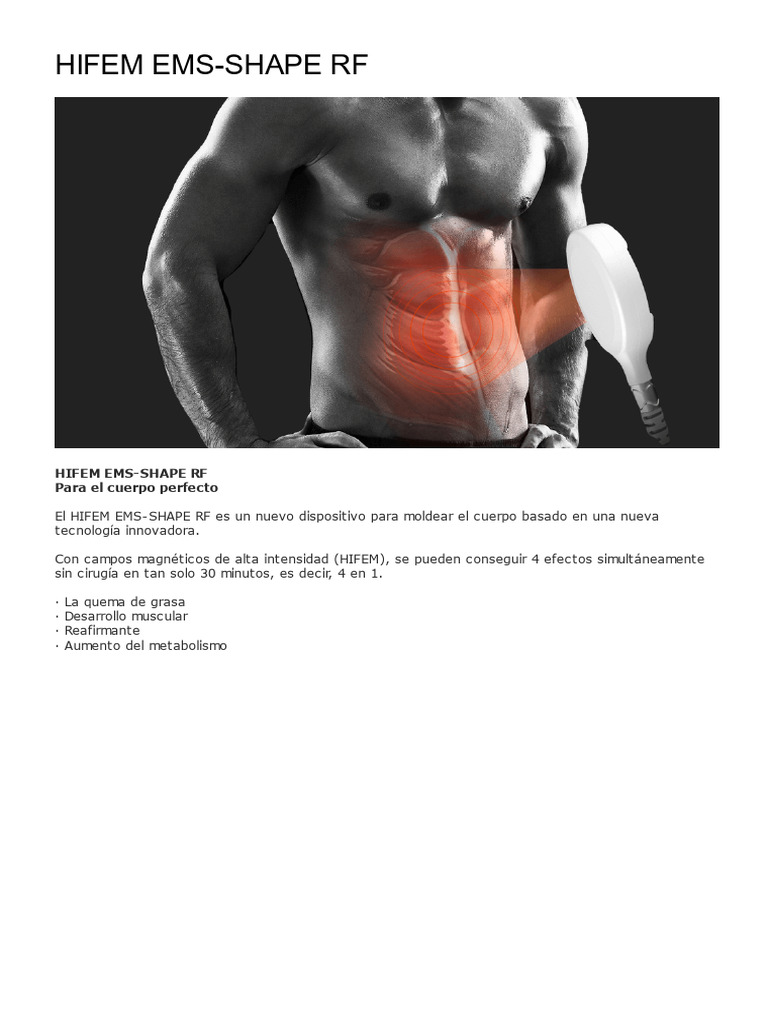 Hifem Ems-shape Rf – Esencia Medical _ Beauty | PDF
