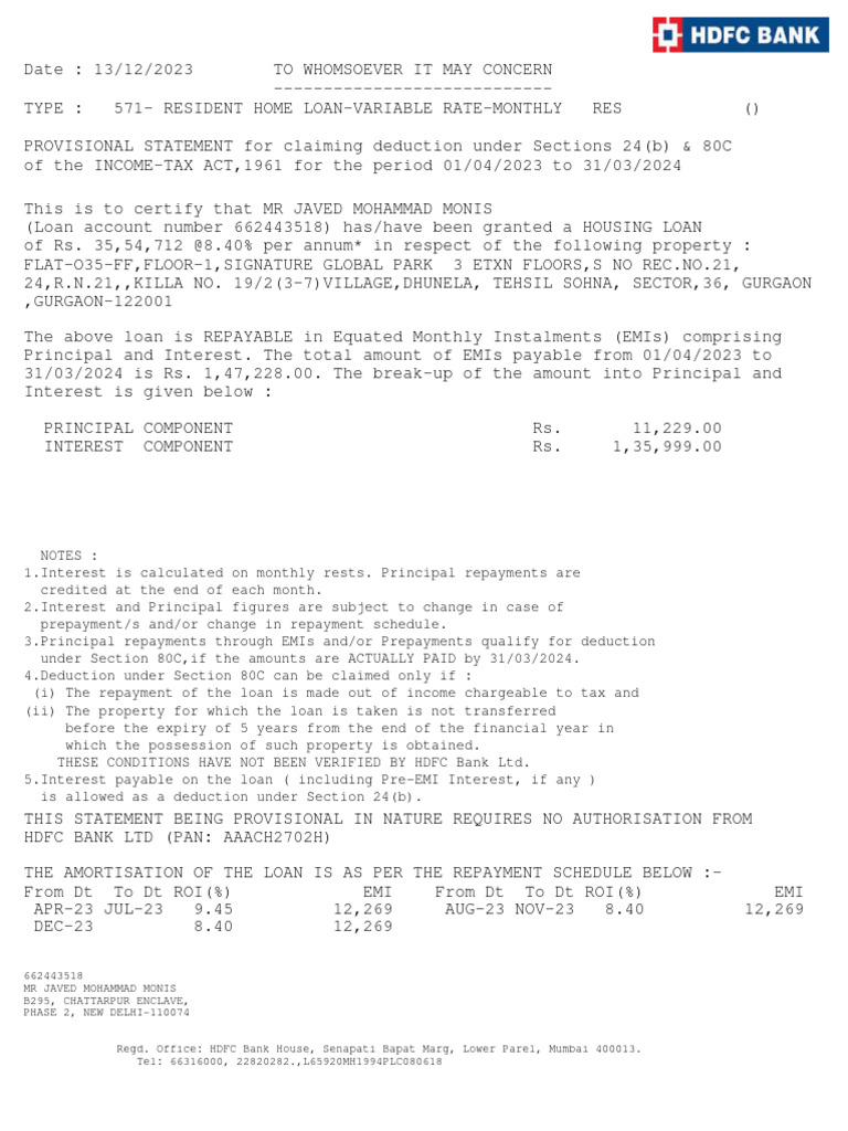 9503066244351826784 | PDF | Loans | Interest