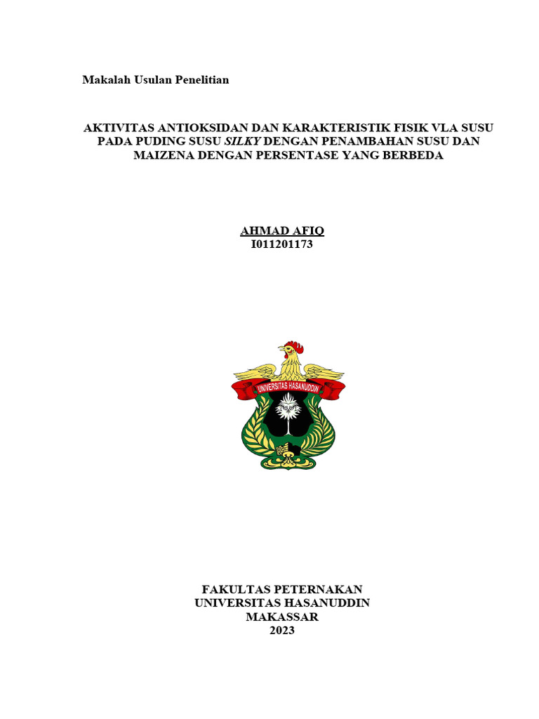 Ahmad Afiq - Makalah Usulan Penelitian - Perbaikan 3 | PDF