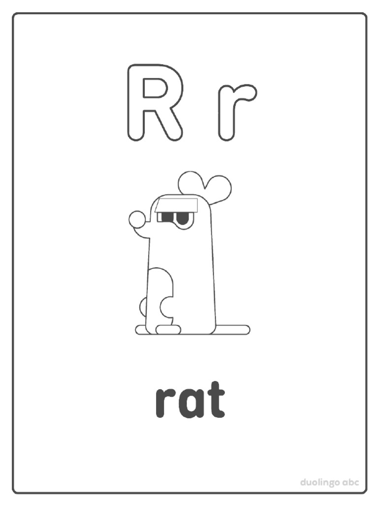 Duolingo Abc R Printable | PDF
