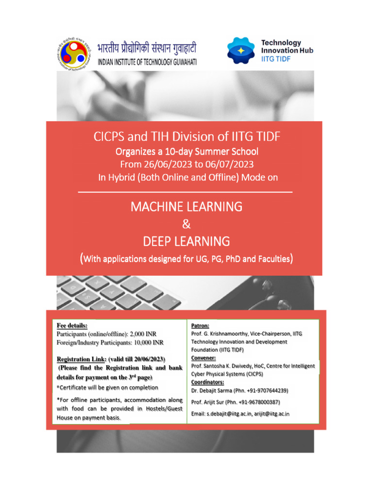 Summer School - Flyer | PDF | Applied Mathematics | Machine Learning