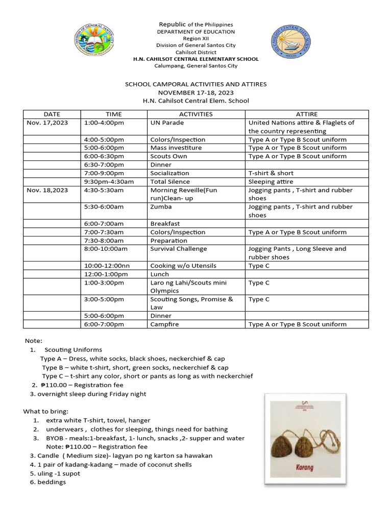 STAR-SCOUT-CAMPORAL-ACTIVITIES-edited | PDF | Cuisine | Food And Drink