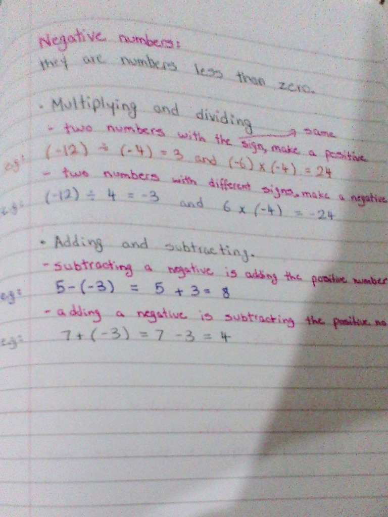 Negative Numbers | PDF