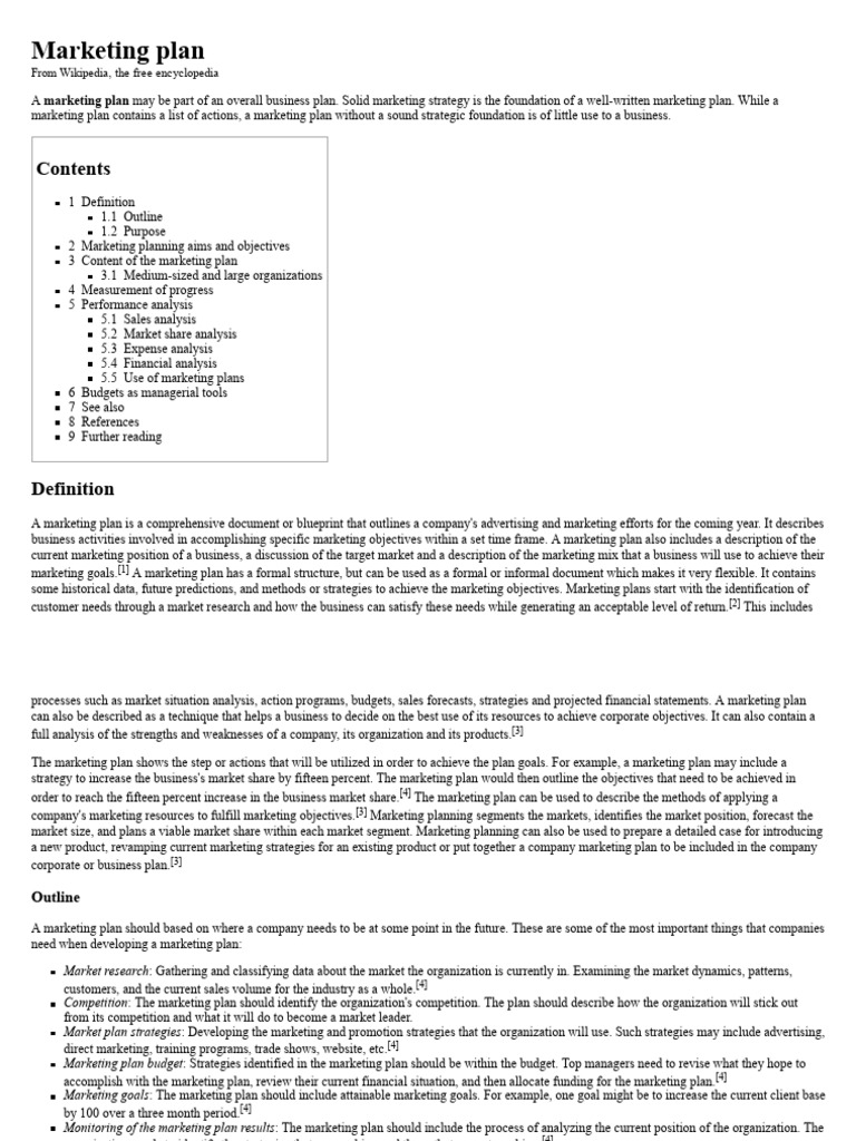 Marketing Plan | PDF | Marketing | Business Economics