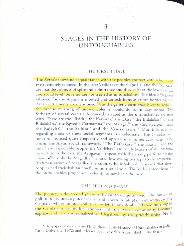 Stages - in - The - History - of - Untouchables Vivekanand - Jha | PDF ...