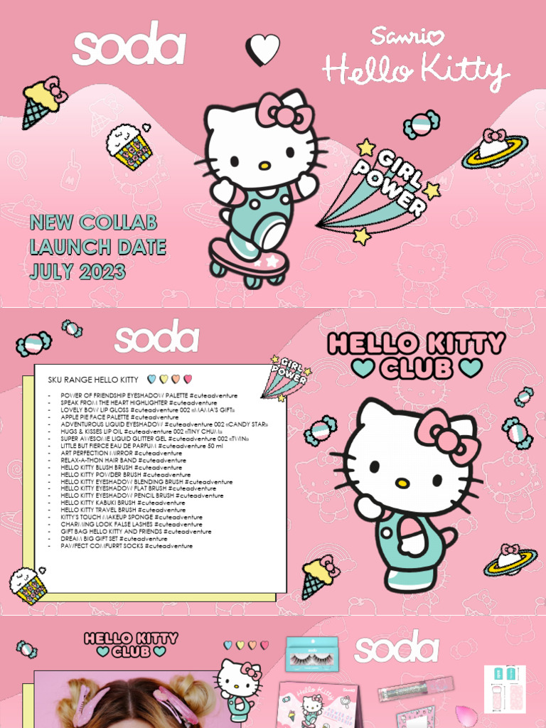 Hello Kitty Makeup Collab Launch 2023 | PDF | Beauty | Cosmetics