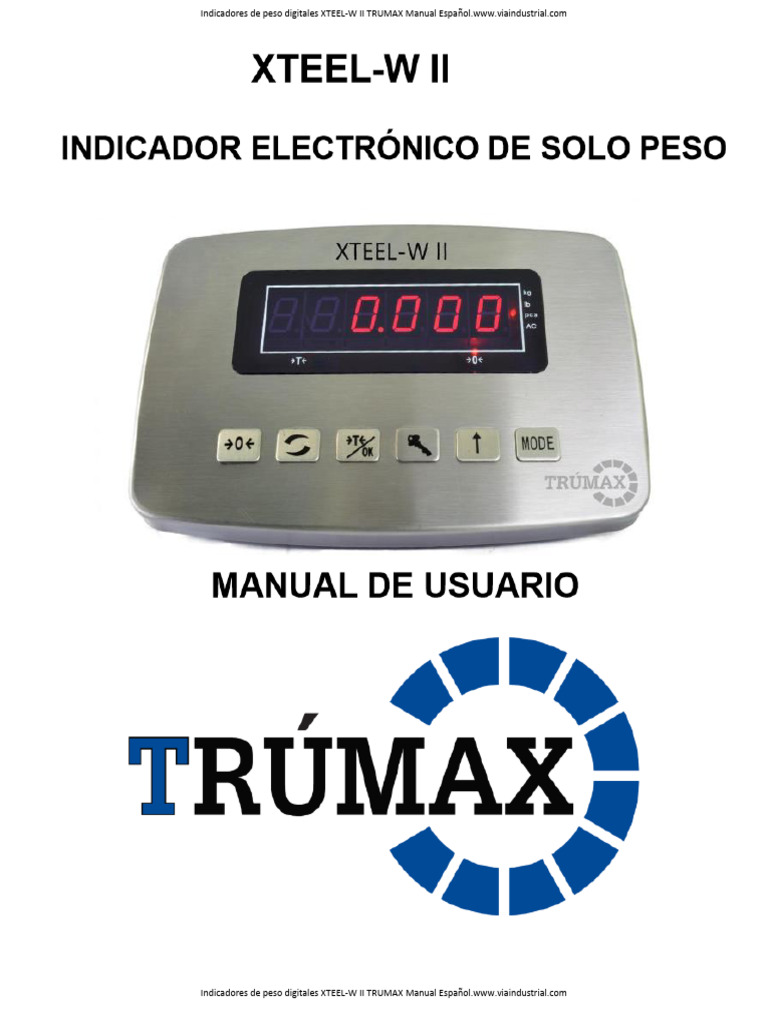 Manual Español XTEEL-W II TRUMAX | PDF