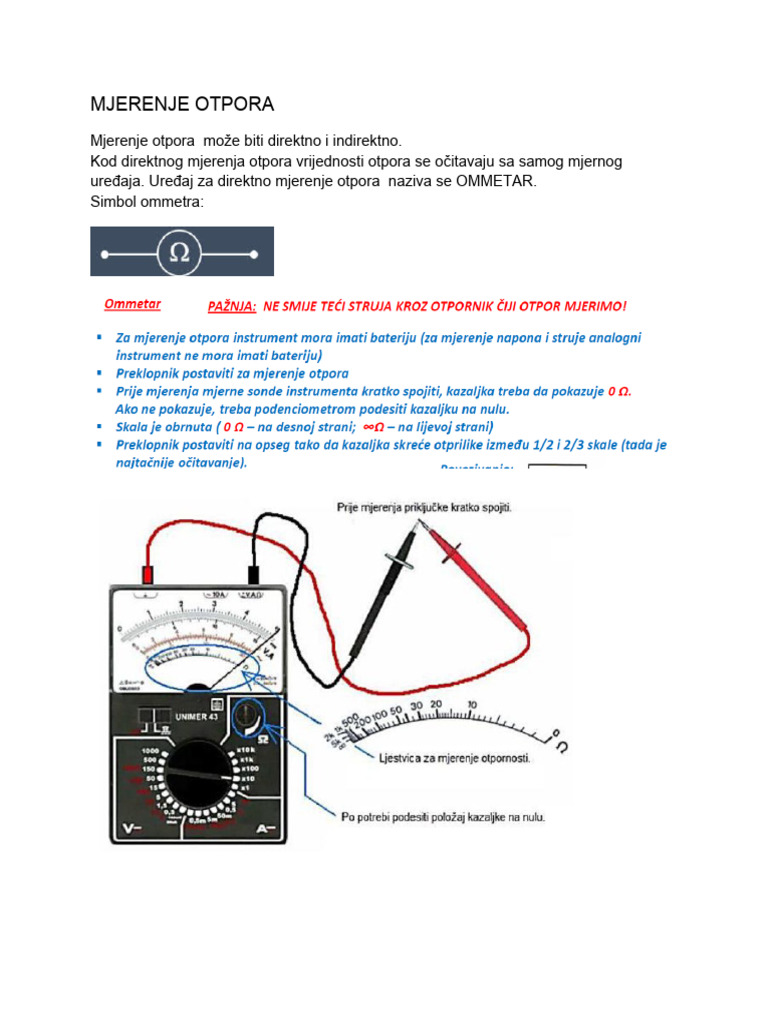 Mjerenje Otpora | PDF