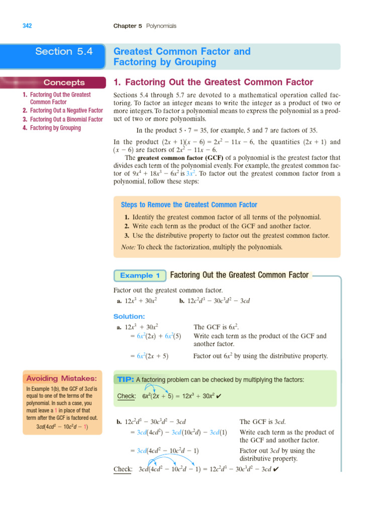 ch05 04 | PDF | Factorization | Polynomial