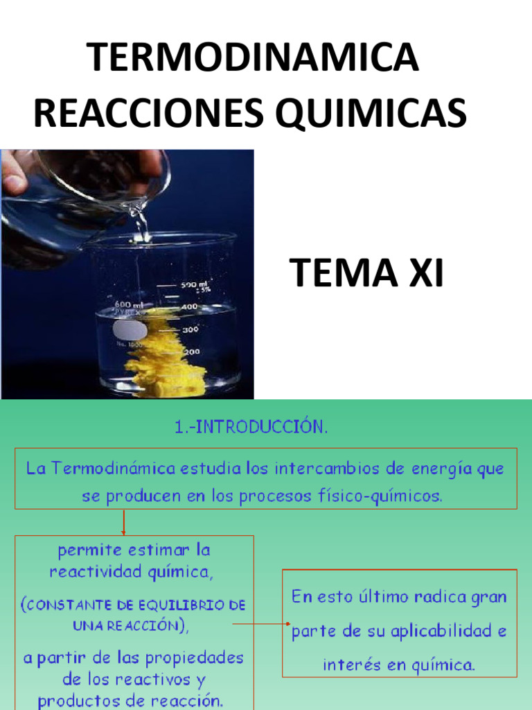 Tema Xi Transferencia de Energia y Reacciones Quimicas | PDF | Calor ...