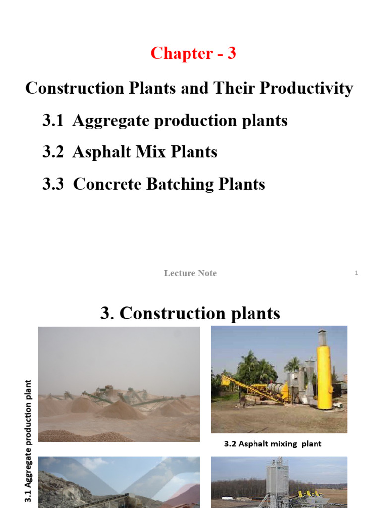 Chapter Three - Construction Plants | PDF | Concrete | Structural Engineering