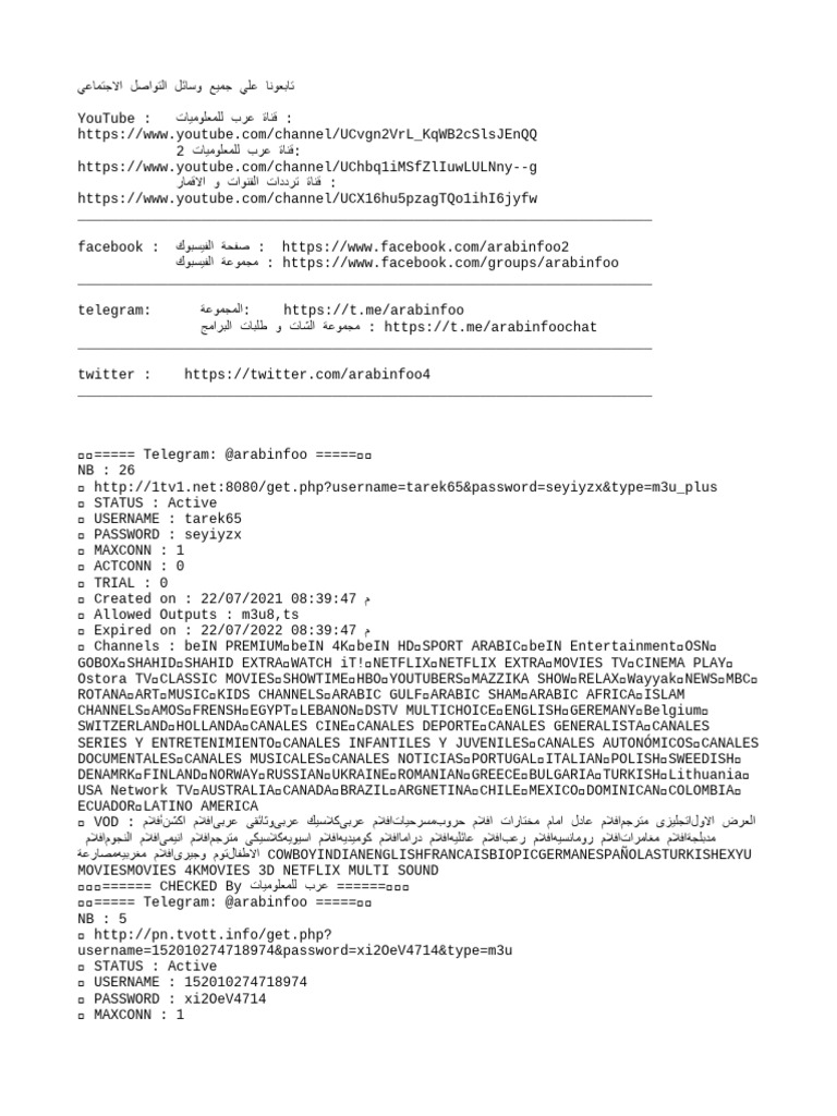 100x xtream codes & IPTV M3U SERVERS | PDF