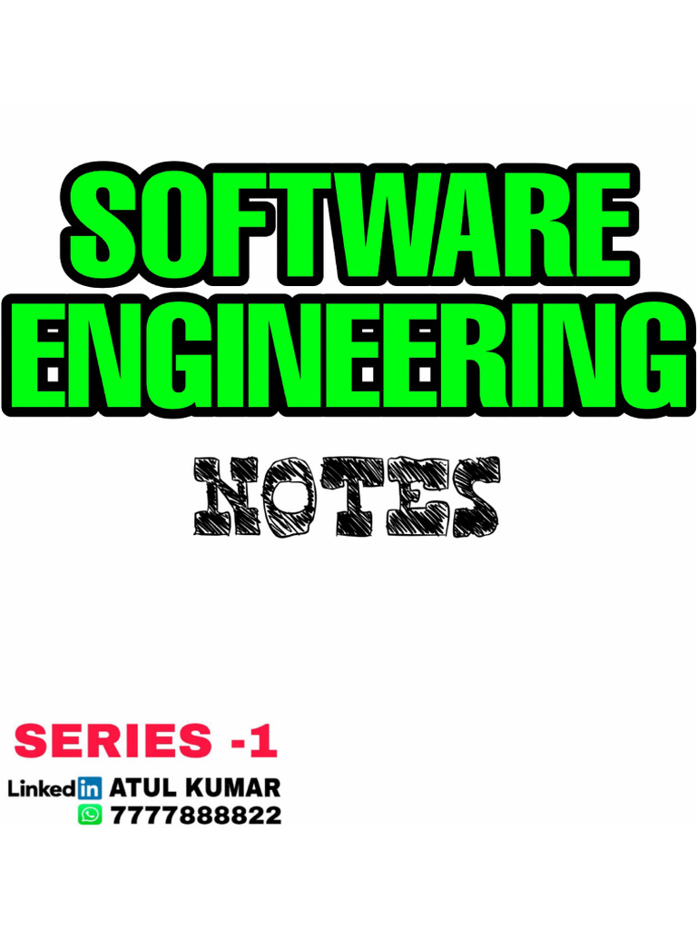 Software Engineering Notes Series 1 Pdf 