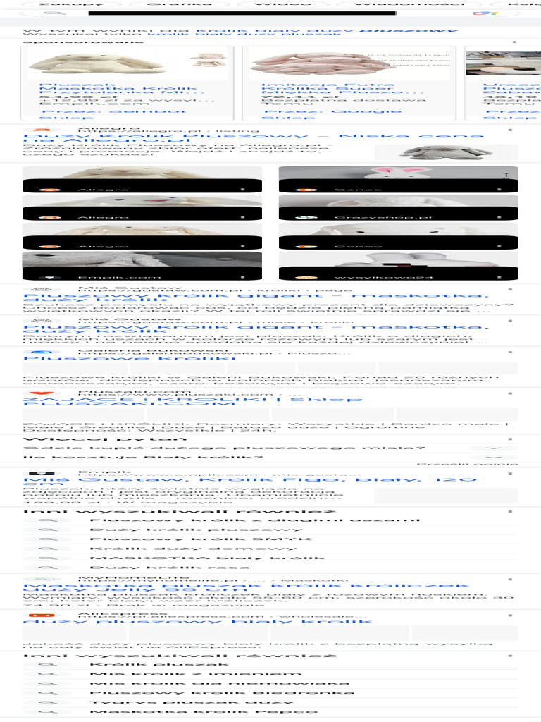 Krolik Bialy Duzy Pluszak - Szukaj W Google | PDF