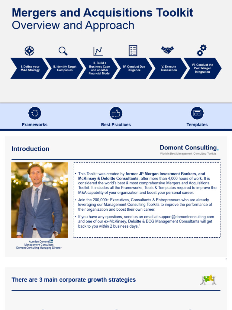 Mergers & Acquisitions Toolkit Overview | PDF | Mergers And Acquisitions | Valuation (Finance)