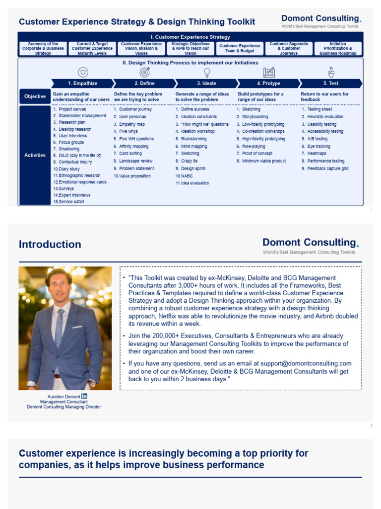 Customer Experience Strategy & Design Thinking Toolkit - Overview ...