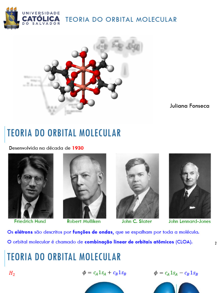 Aula 05 - Teoria Do Orbital Molecular | PDF | Orbital molecular | Materiais