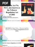 2023 Updated COTPA ACT 2003 | PDF | Tobacco Smoking | Addiction