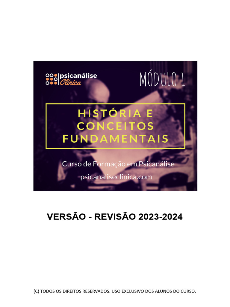 Modulo01 Apostila Versao 2023 2024 | PDF | Psicanálise | Sigmund Freud