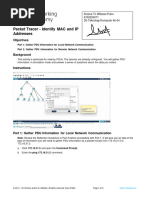 9.1.3 Packet Tracer - Identify MAC and IP Addresses - ILM | PDF | Ip Address | Router (Computing)