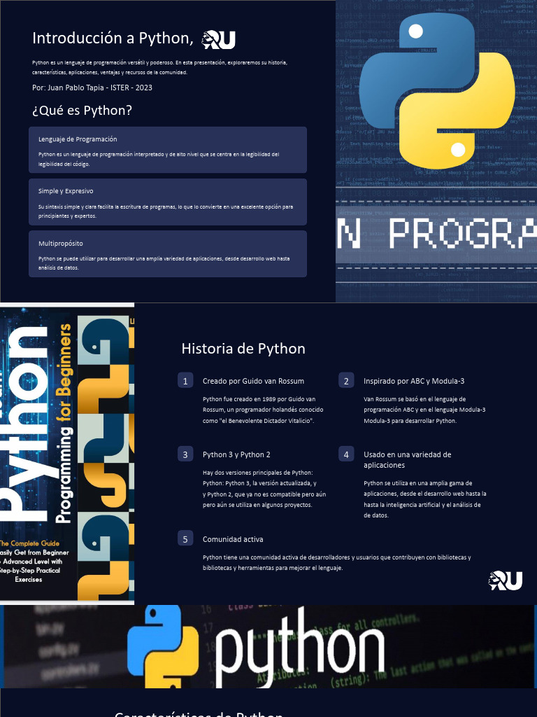 Introduccion A Python | PDF | Python (lenguaje de programación ... Introduccion A Python | PDF | Python (lenguaje de programación ...