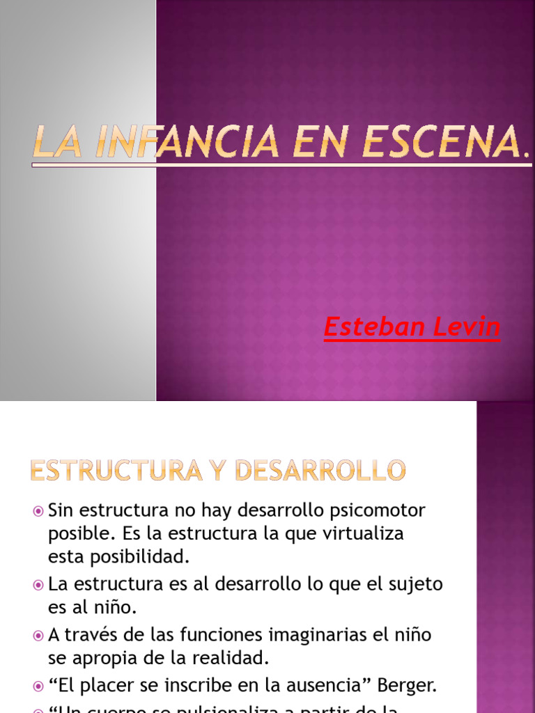 Lainfanciaenecena ESTEBAN LEVIN | PDF | Sicología