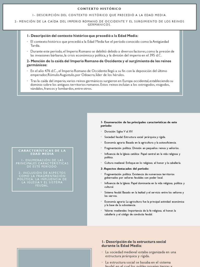 PRÁCTICA 6 - PowerPoint Sobre La Eda Media | PDF | Edades medias ...