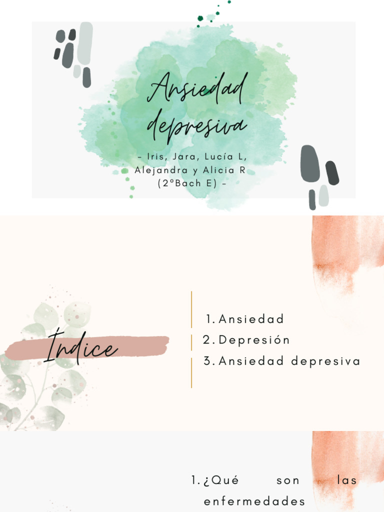 Proyecto Psicología - 2bach e - Opt.2 | PDF | Ansiedad | Trastorno depresivo mayor
