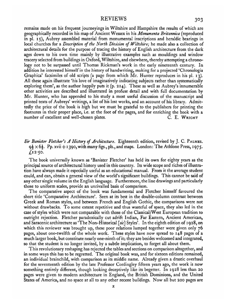 Sir Banister Fletcher S A History of Arc | PDF